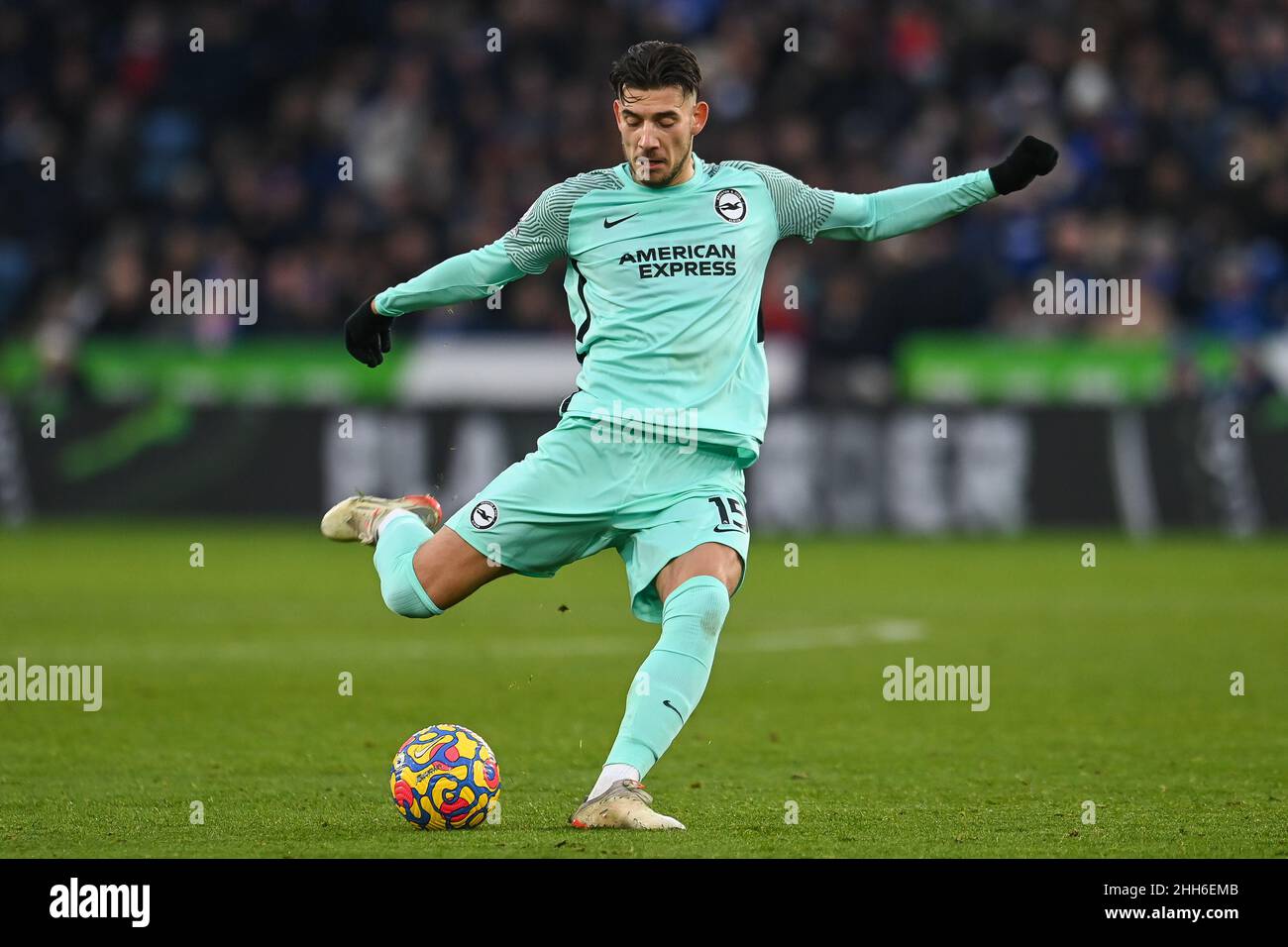 Jakub Moder #15 of Brighton & Hove Albion shoots on goal Stock Photo ...