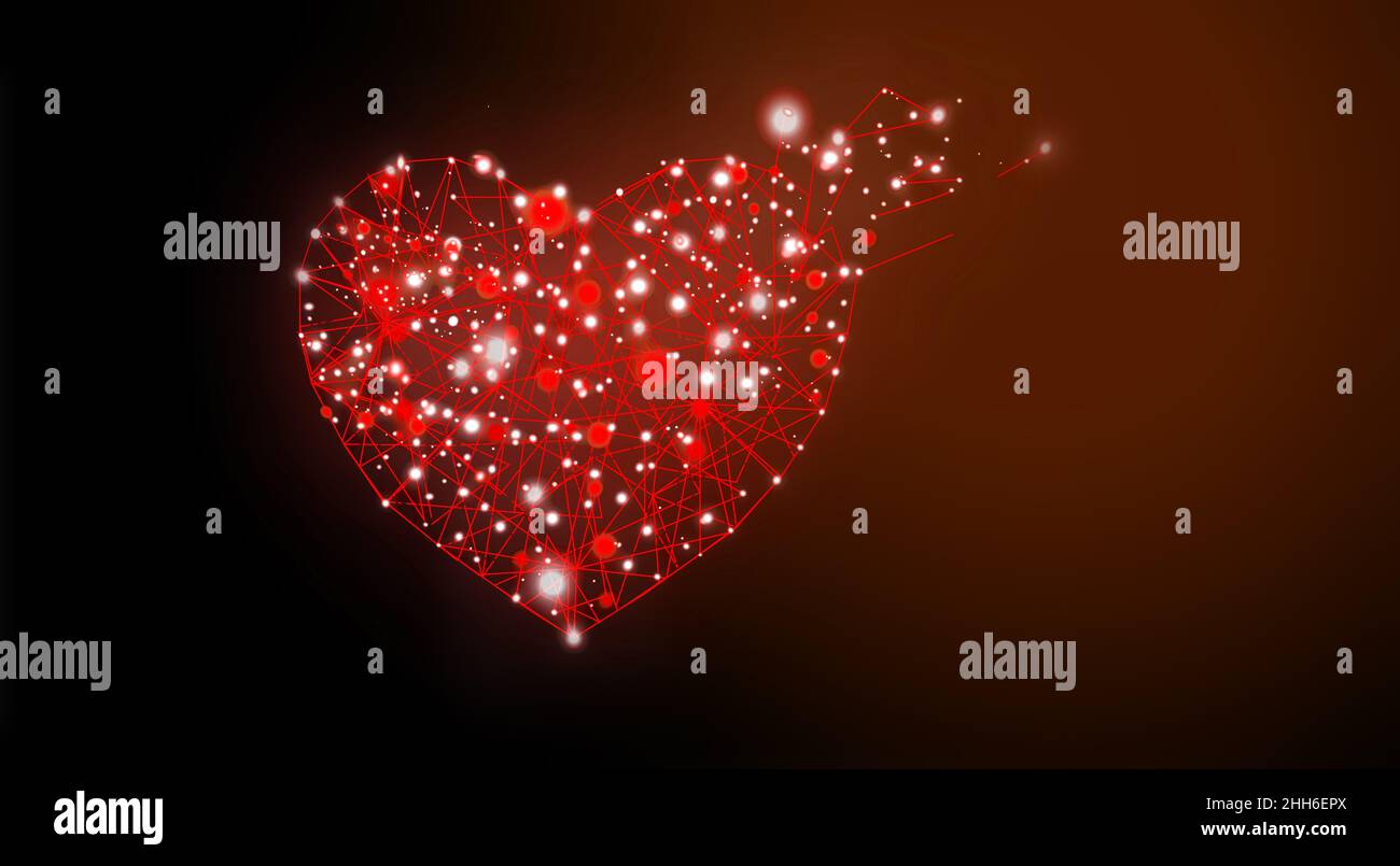 Broken heart on black background hi-res stock photography and images ...