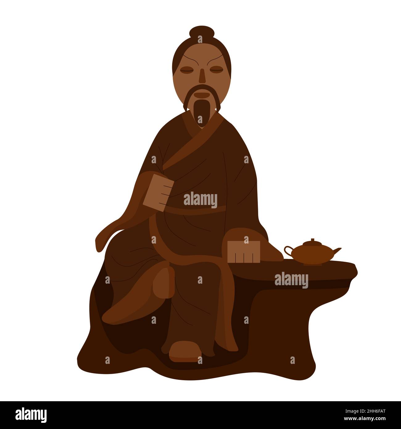 Statuette for chinese tea ceremony on white background. Asian ...