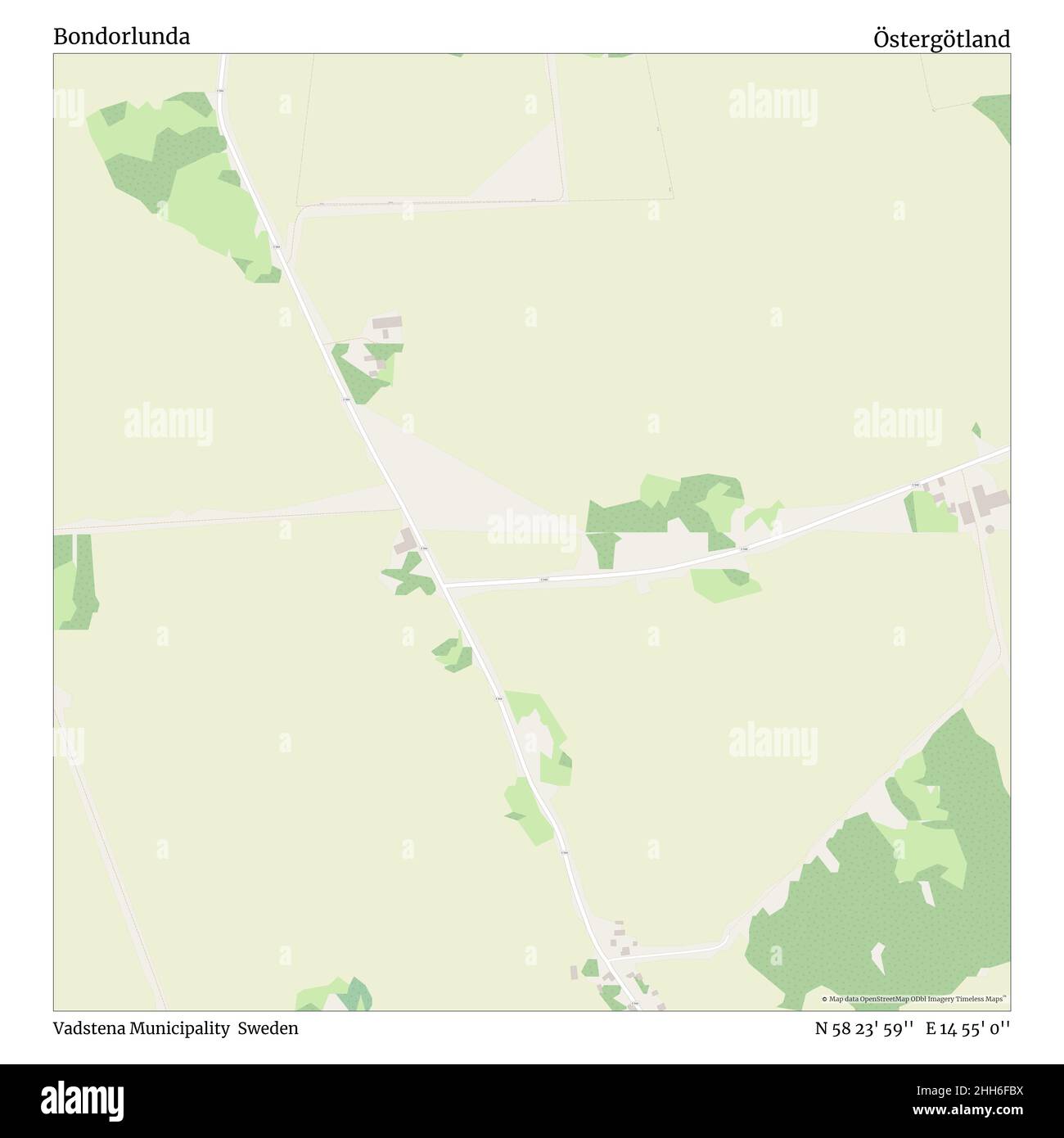 Bondorlunda, Vadstena Municipality, Sweden, Östergötland, N 58 23' 59 ...