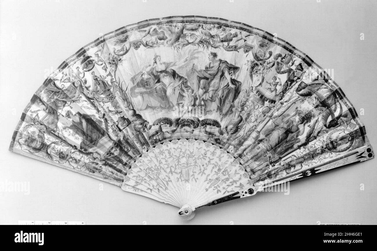 Fan early 18th century French. Fan 209971 Stock Photo - Alamy