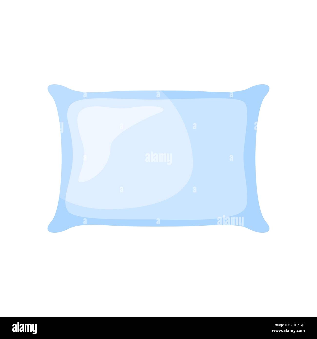 Light blue pillow for sleep on white background. Soft elements bedtime ...