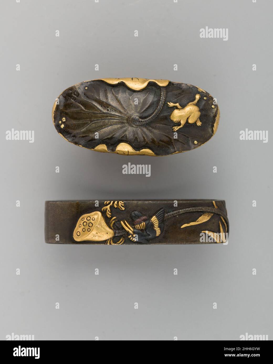 Sword-Hilt Collar and Pommel (Fuchigashira) ca. 1615–1868 Japanese A ...