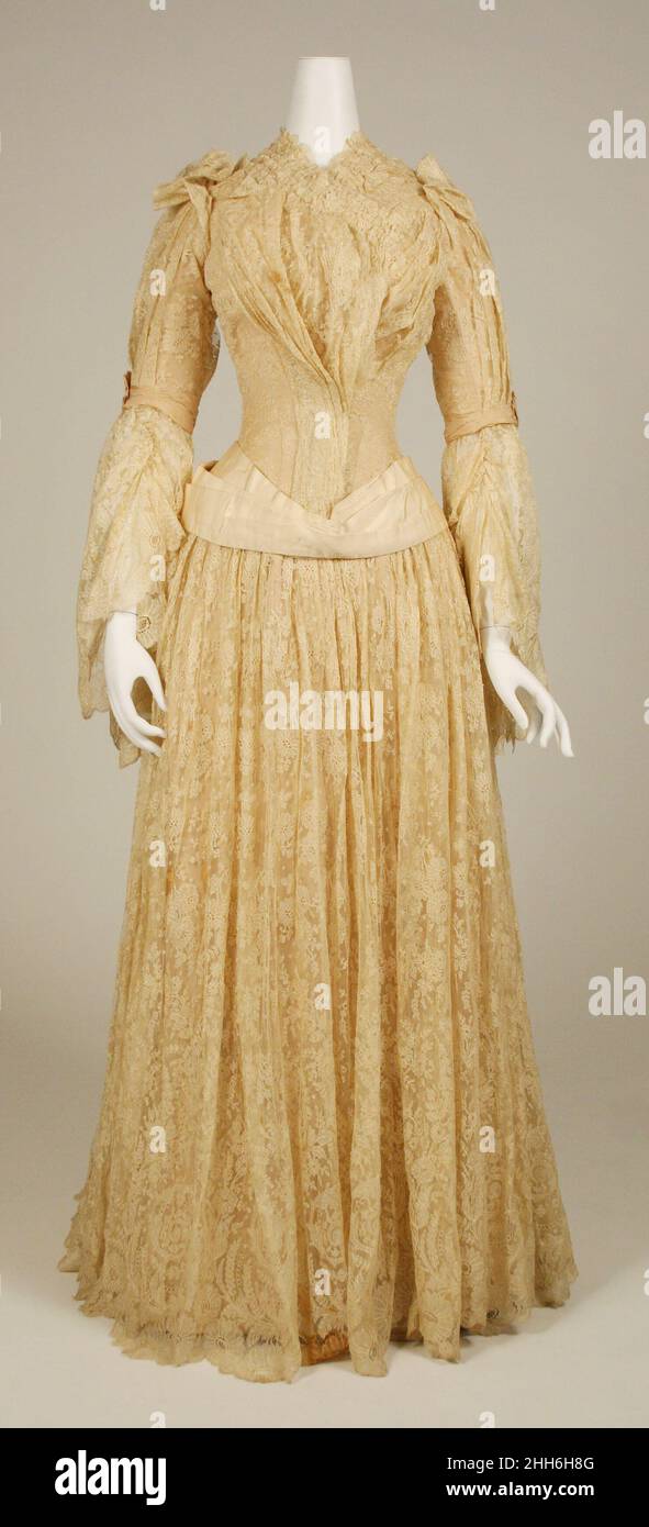 Evening dress late 1880s American. Evening dress 107723 Stock Photo - Alamy