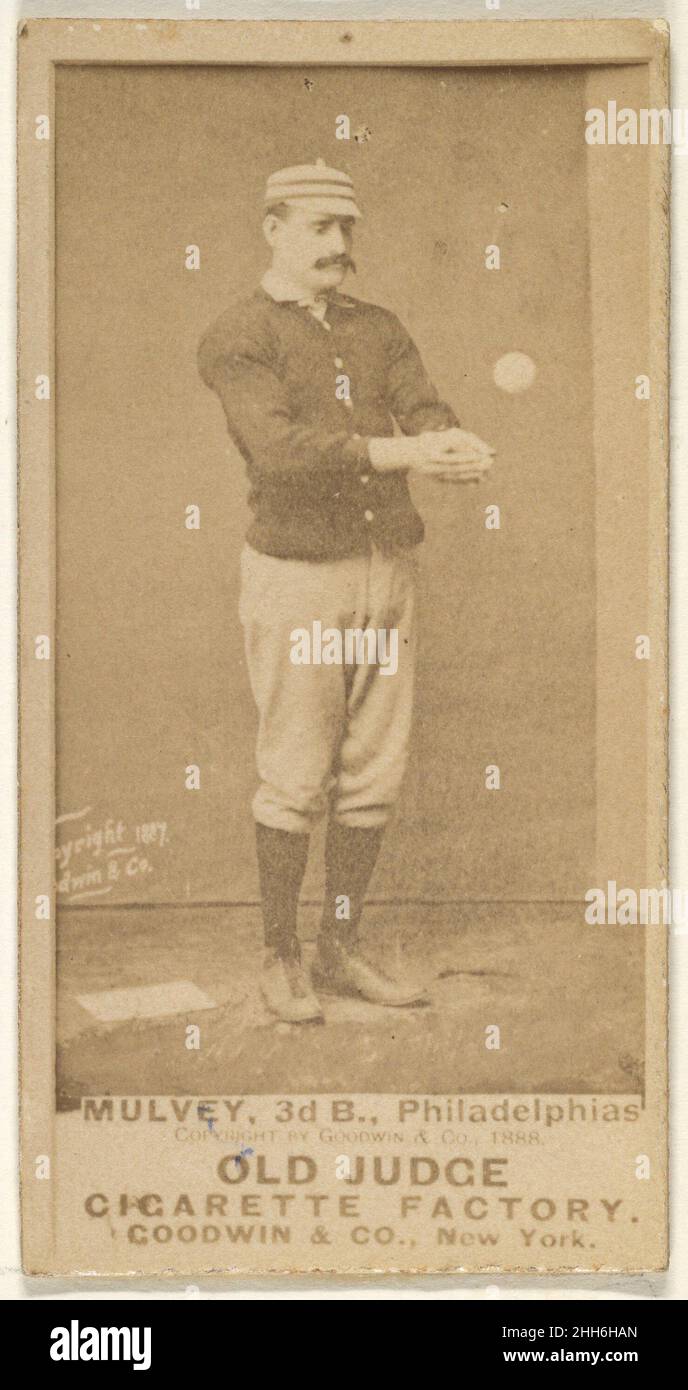 Joseph H. "Joe" Mulvey, 3rd Base, Philadelphia, from the Old Judge ...
