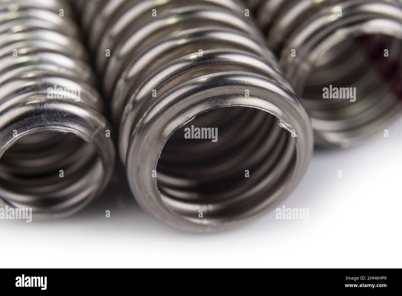 Steel flexible hoses for a boiler on a white Stock Photo - Alamy