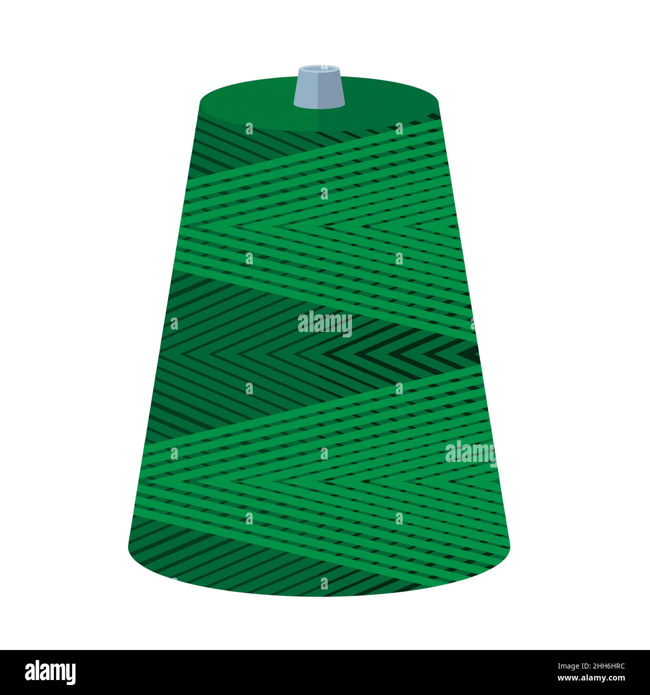 Spool threads color green isolated on white background. Bobbin for ...