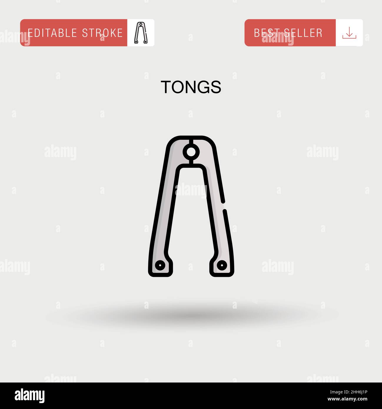 Tongs Simple vector icon Stock Vector Image & Art - Alamy