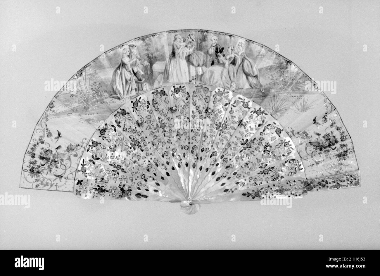 Fan mid-19th century French. Fan 209792 Stock Photo - Alamy