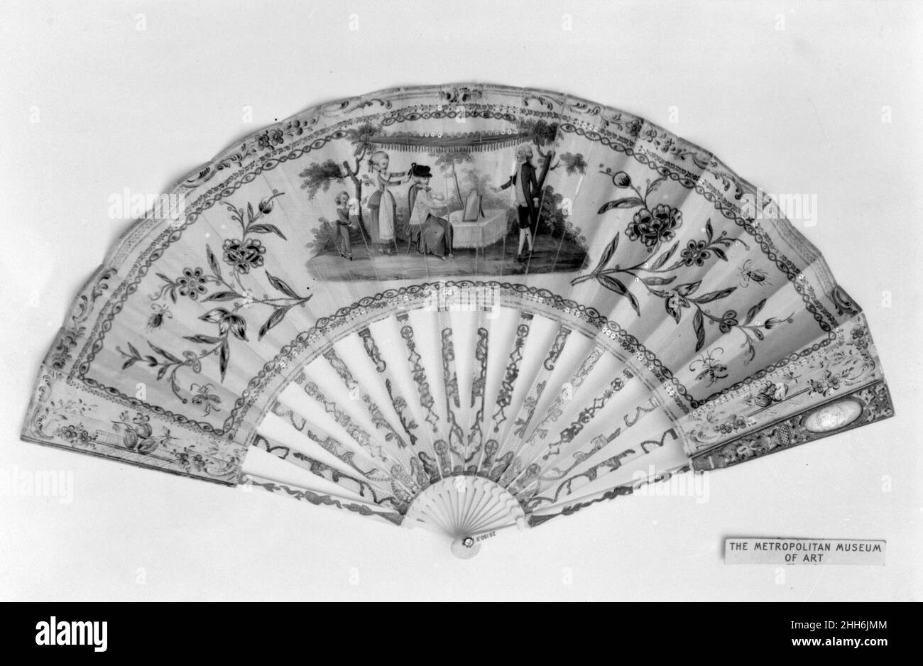 Fan 1780–85 possibly Spanish. Fan 209490 Stock Photo - Alamy