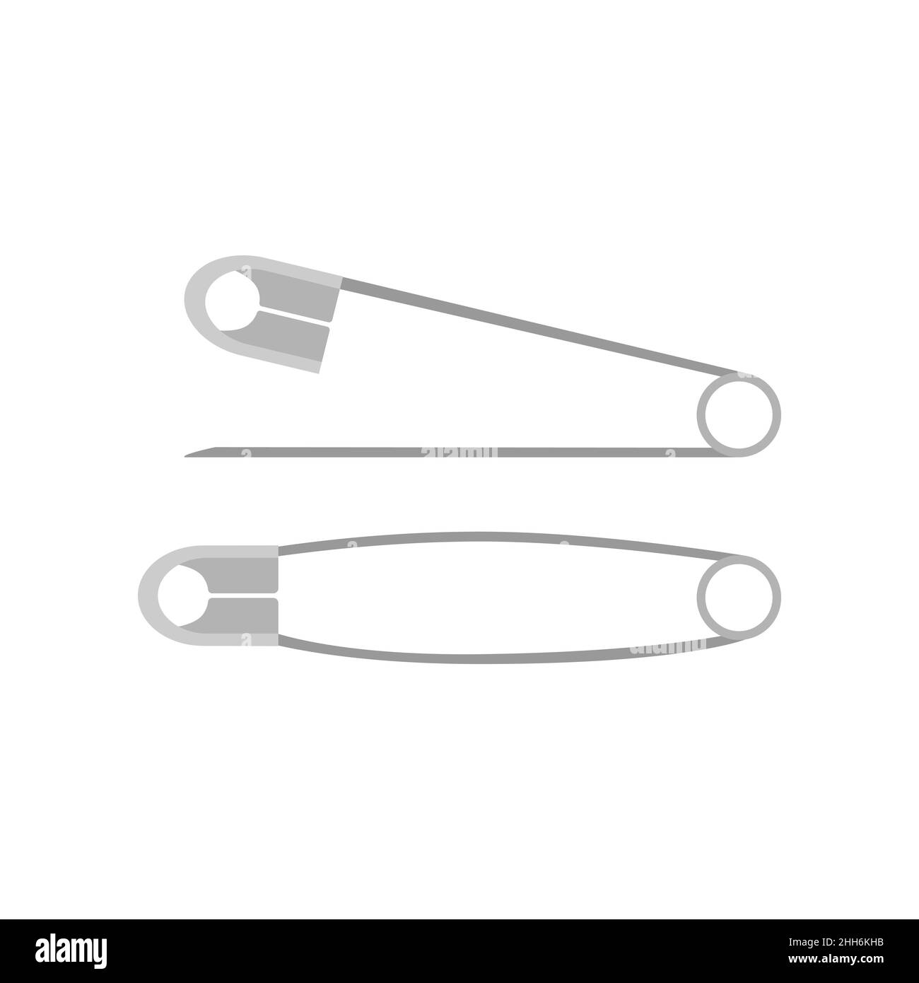 Safety pin tool tailor isolated on white background. Work equipment ...