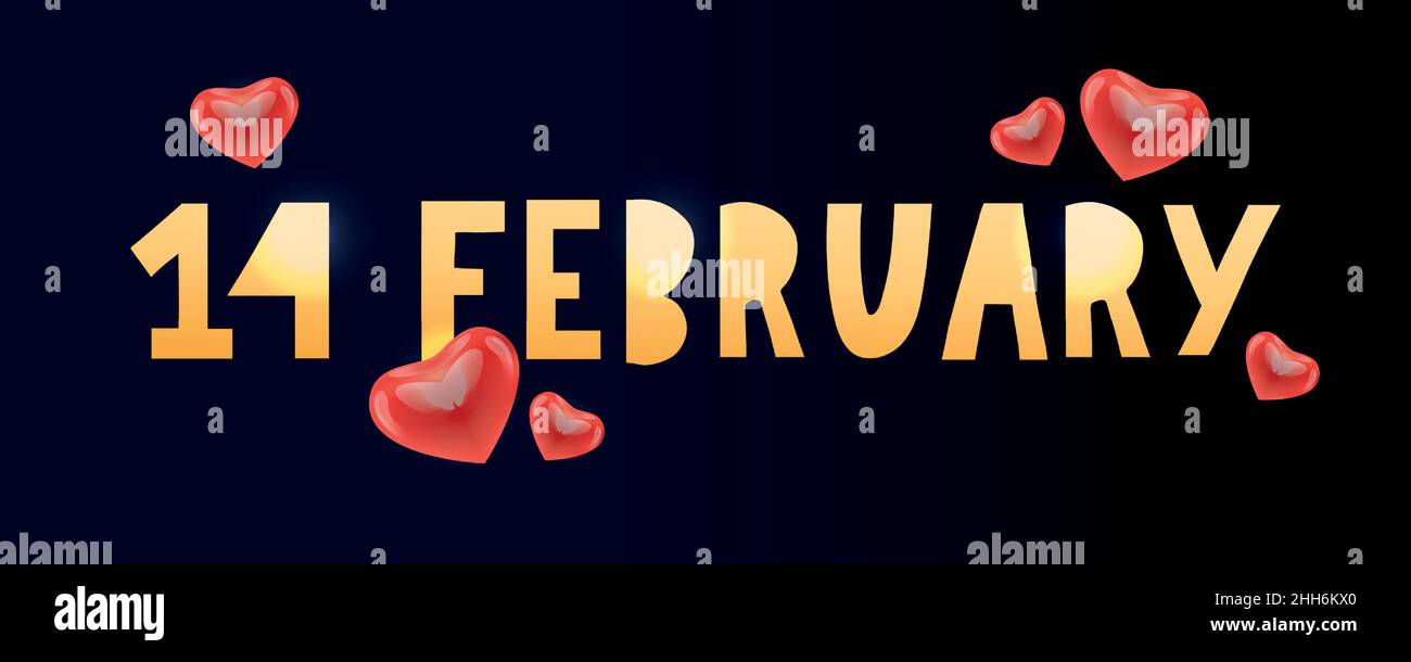 14 february banner, great design for any purposes. Abstract vector ...