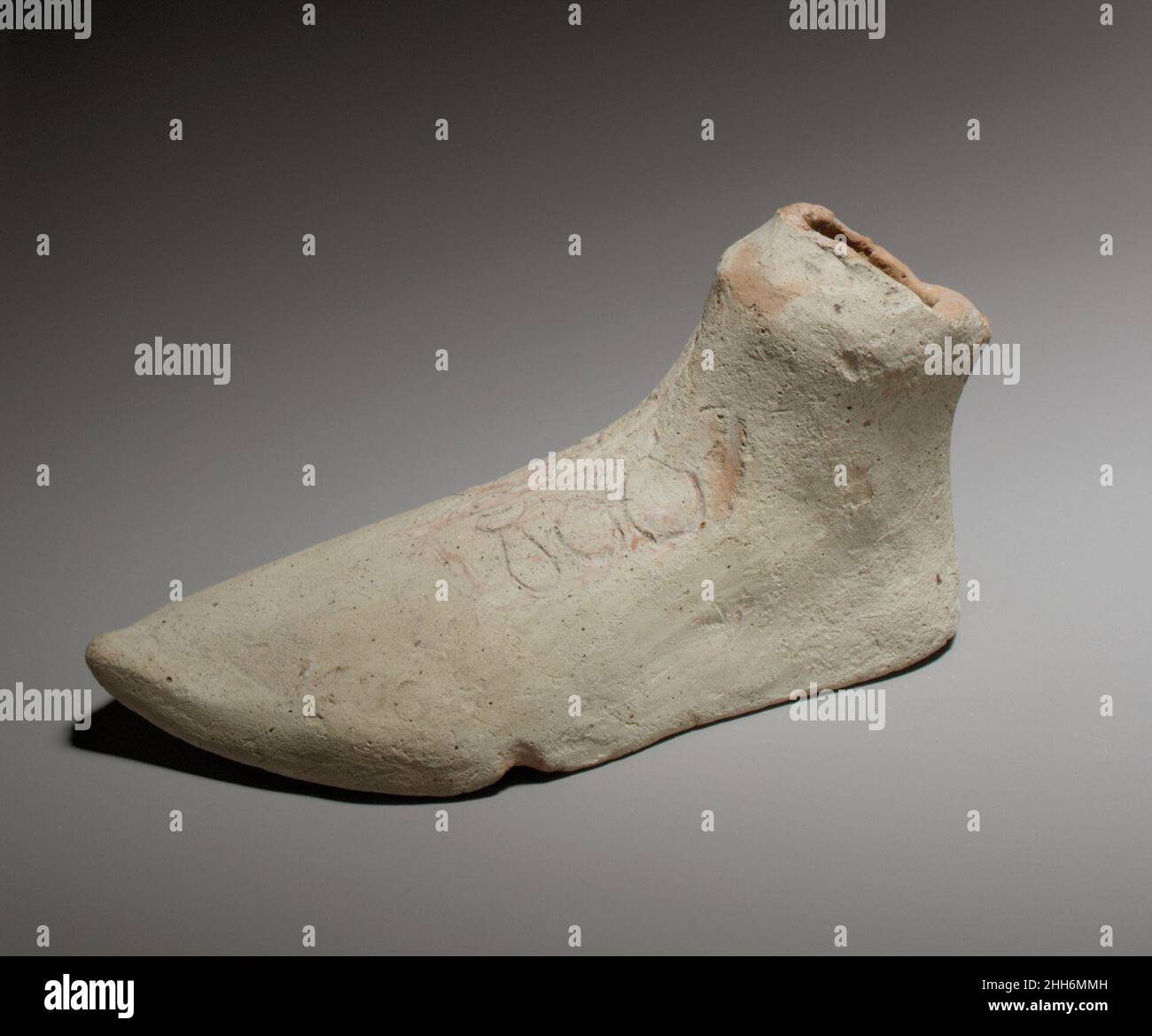 Left foot ca. 600–480 B.C. East Greek Hollow, mold-made left foot ...
