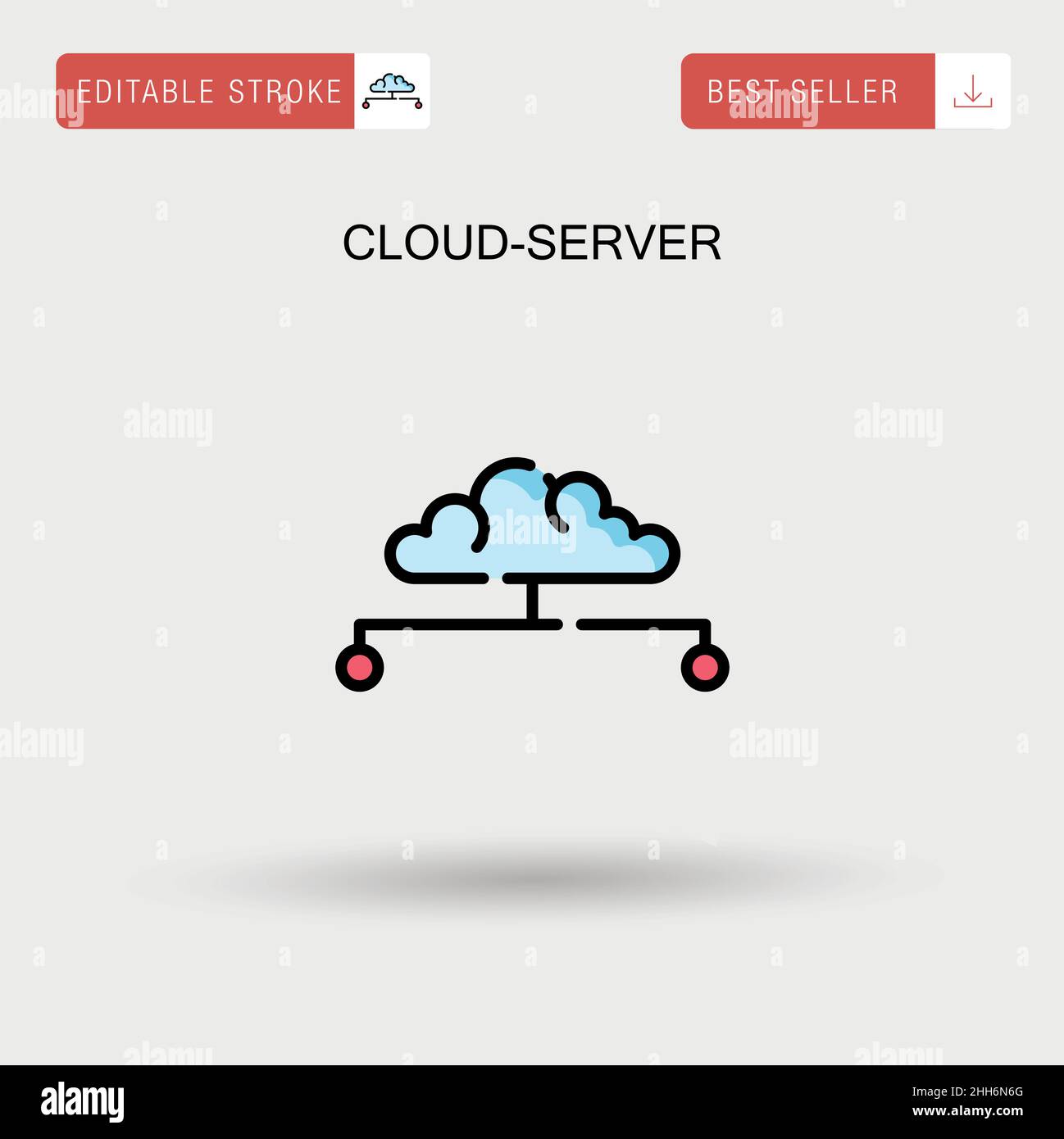 Cloud-server Simple vector icon Stock Vector Image & Art - Alamy
