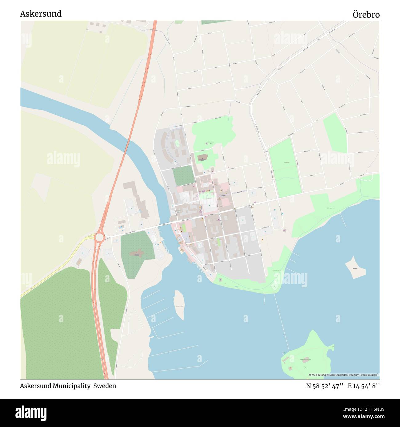 Askersund, Askersund Municipality, Sweden, Örebro, N 58 52' 47'', E 14 ...