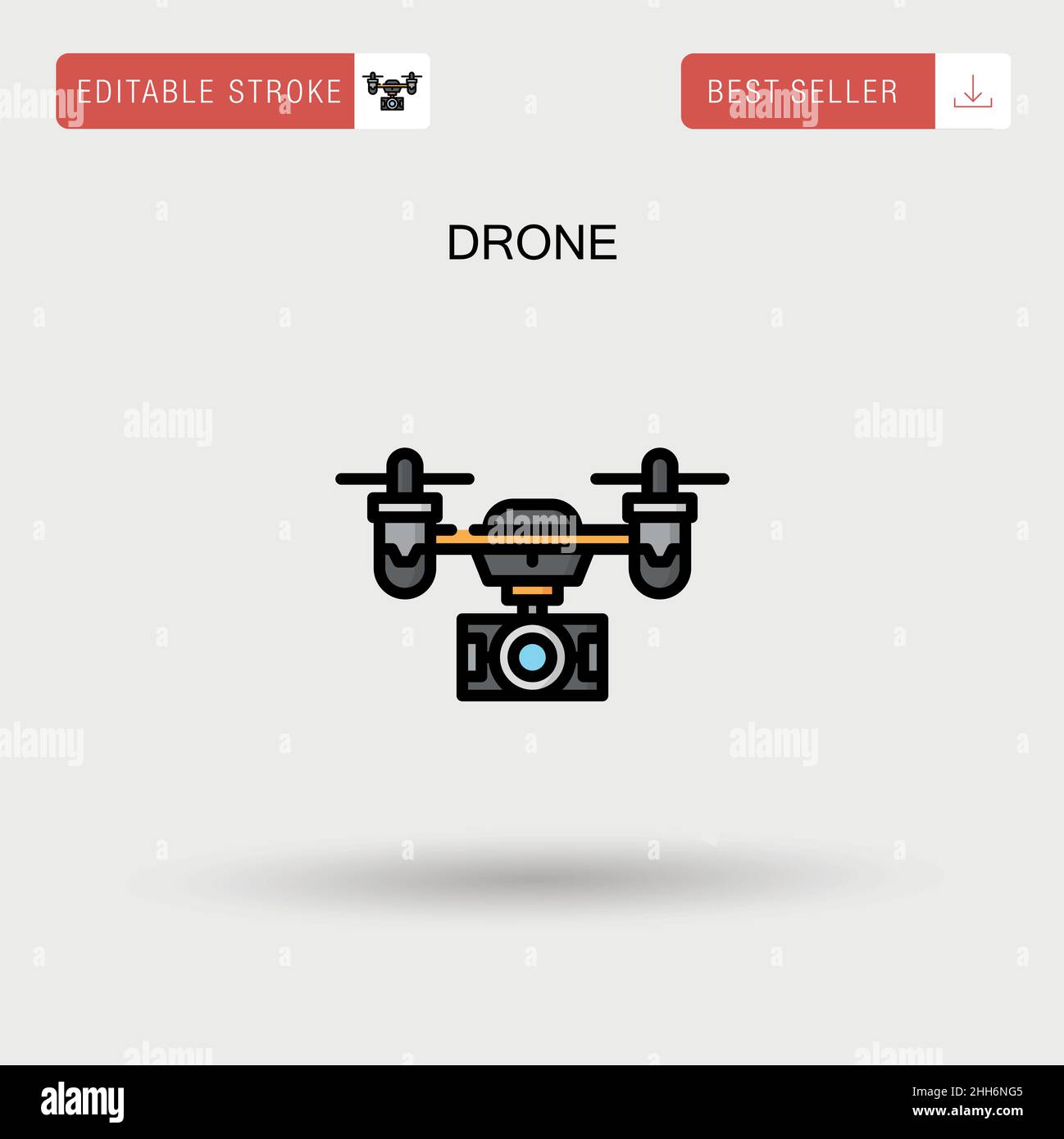 Drone Simple vector icon Stock Vector Image & Art - Alamy