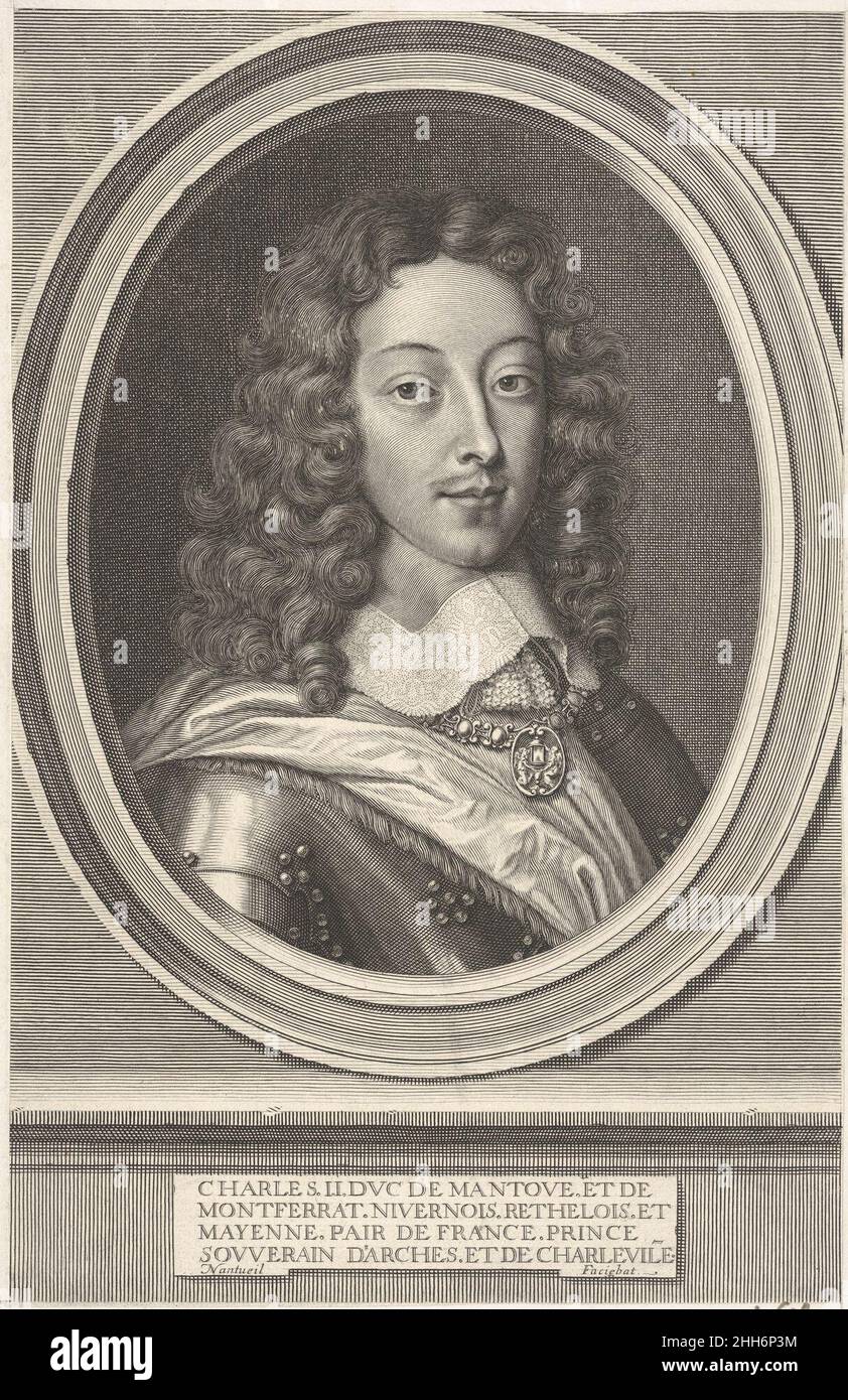 Charles II de Gonzague-Clèves, duc de Mantoue ca. 1652 Robert Nanteuil French. Charles II de ...