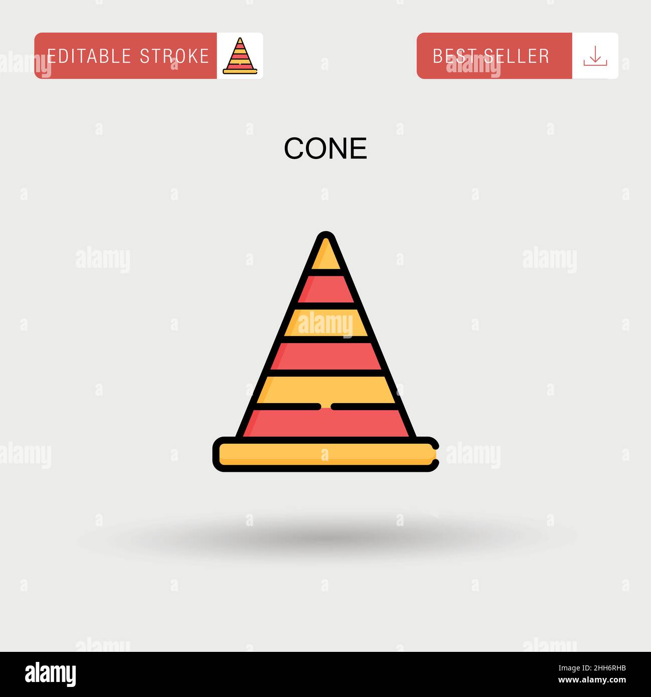 Cone Simple vector icon Stock Vector Image & Art - Alamy