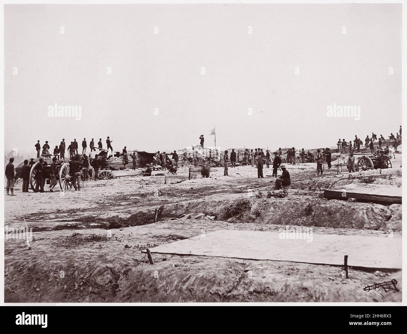 Outer Confederate Line at Petersburg. Captured by 18th Corps, June 15 ...