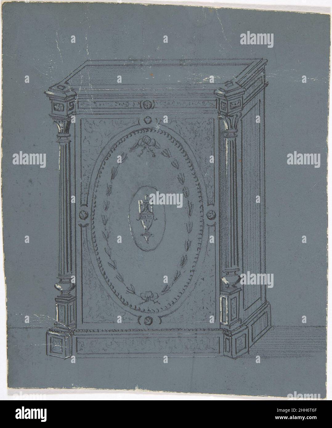 Cabinet Design with a Central Urn Ornament 19th century Anonymous ...