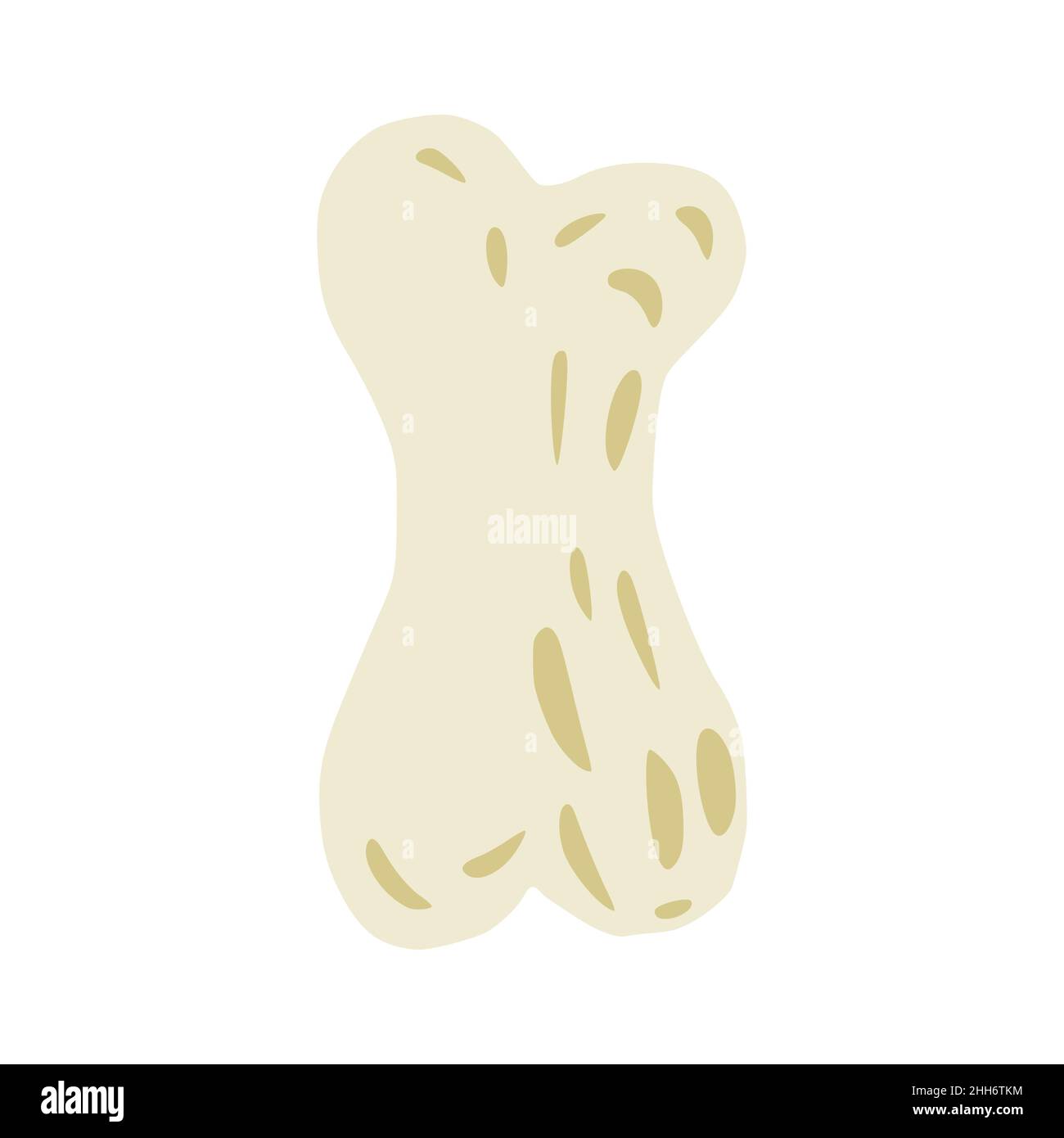 Bone isolated on white background. Simple bone size small sketch hand ...