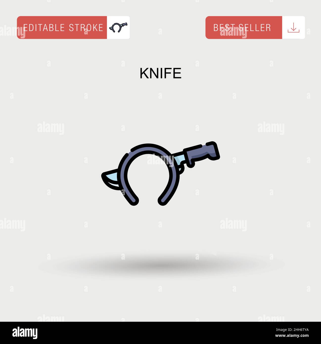 Knife Simple vector icon Stock Vector Image & Art - Alamy