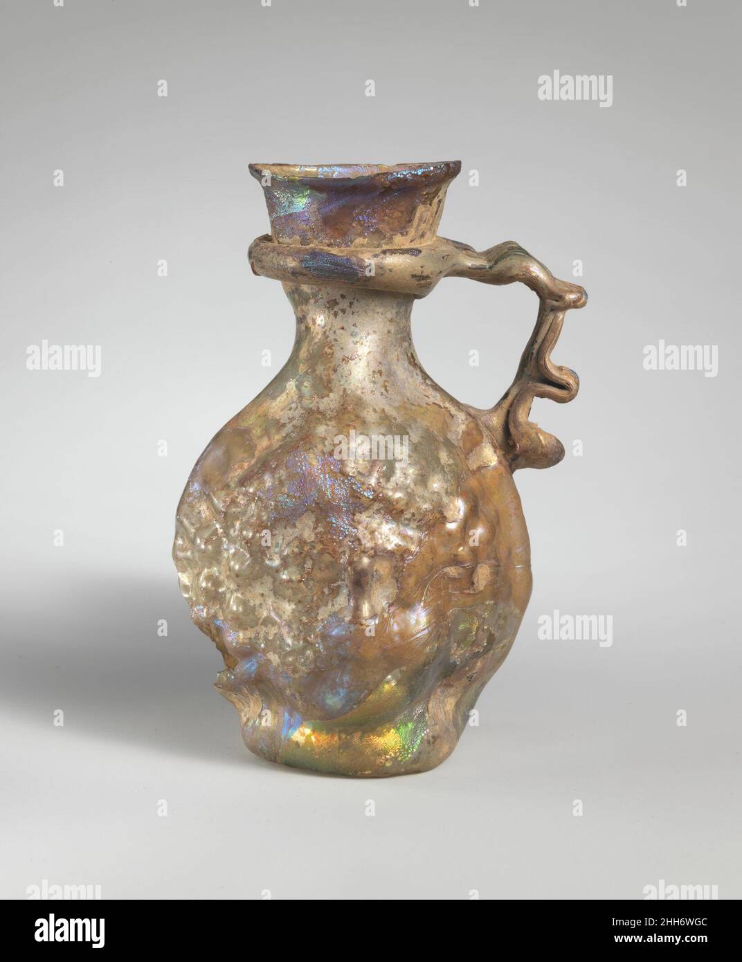 Glass double head-shaped flask 4th century A.D. Roman Translucent ...