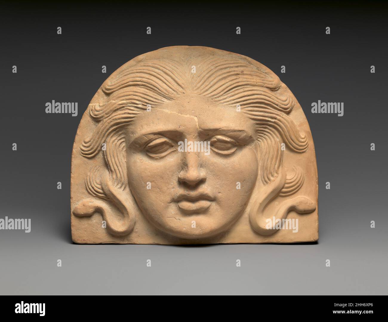 Antefix, head of Medusa 4th century BC Greek, South Italian. Antefix ...
