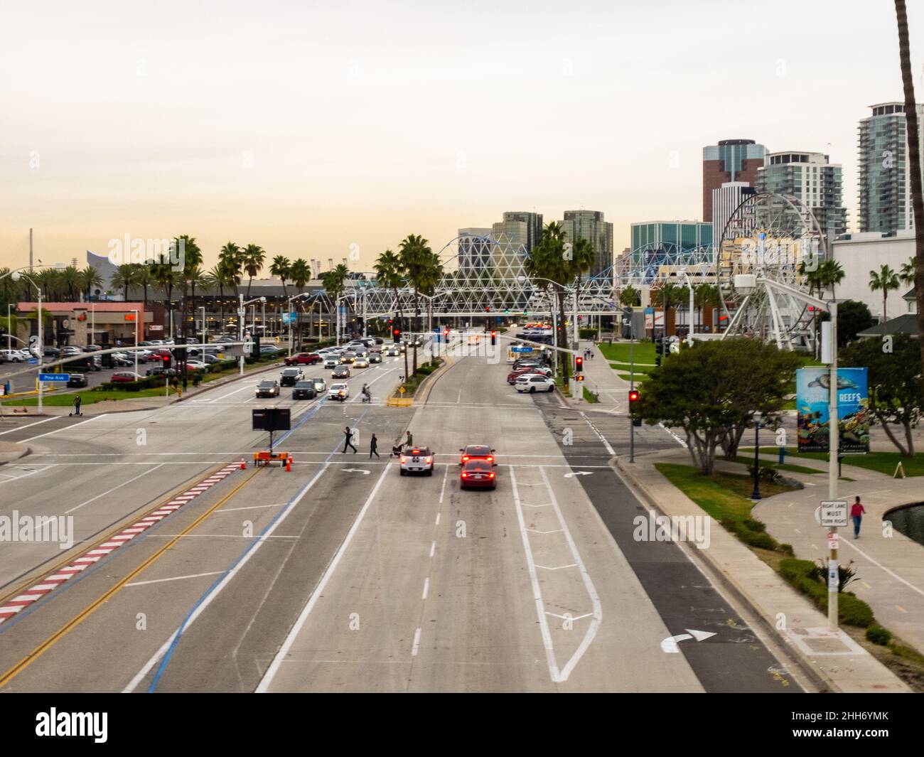 Long Beach California road view Stock Photo - Alamy