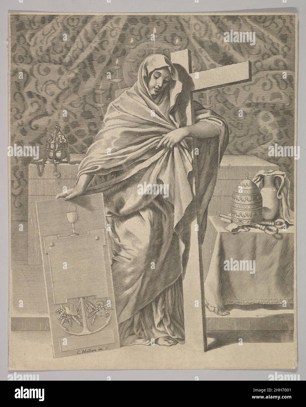 Personification of Faith 1642 Claude Mellan French. Personification of ...