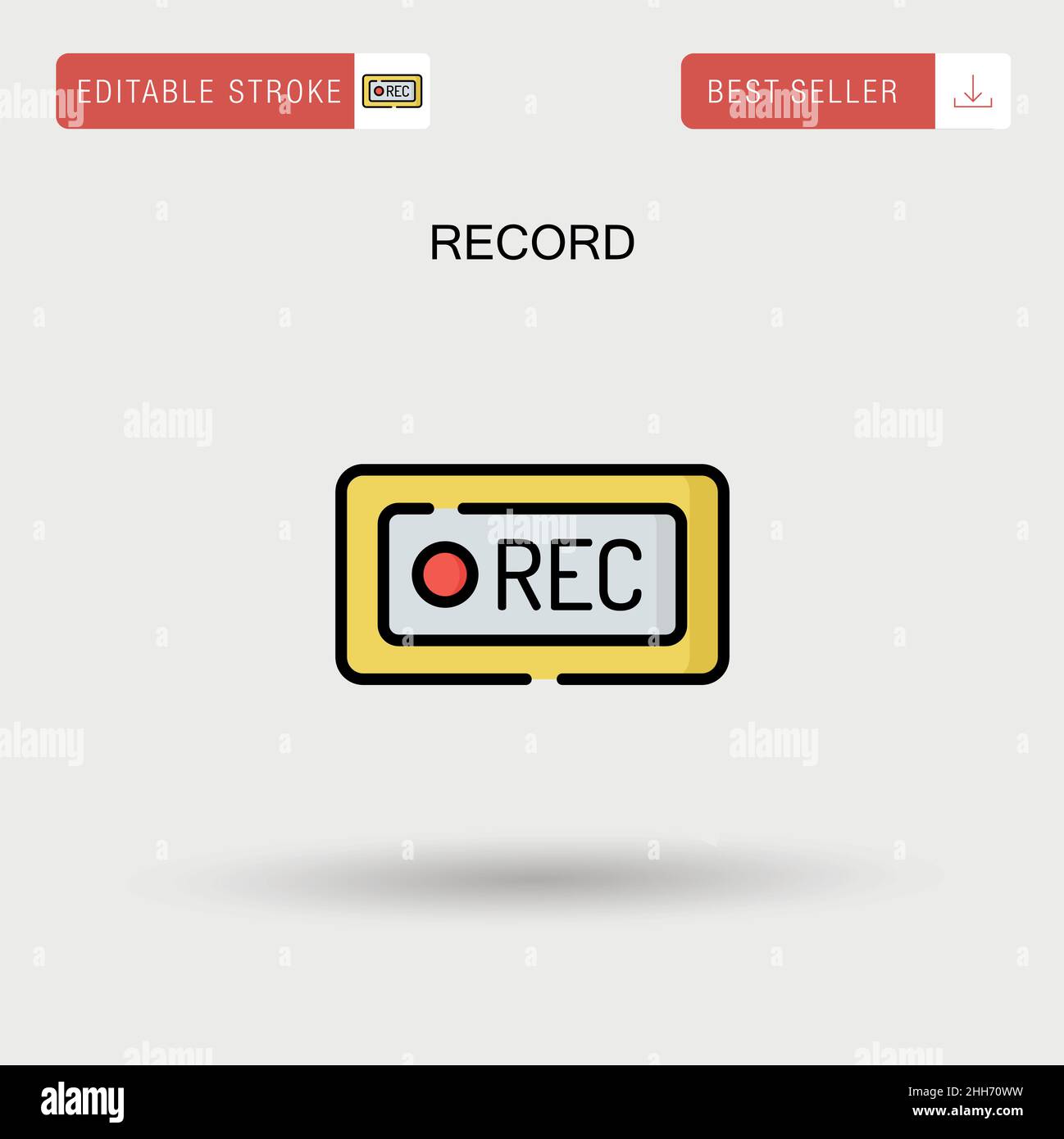 Record Simple vector icon Stock Vector Image & Art - Alamy