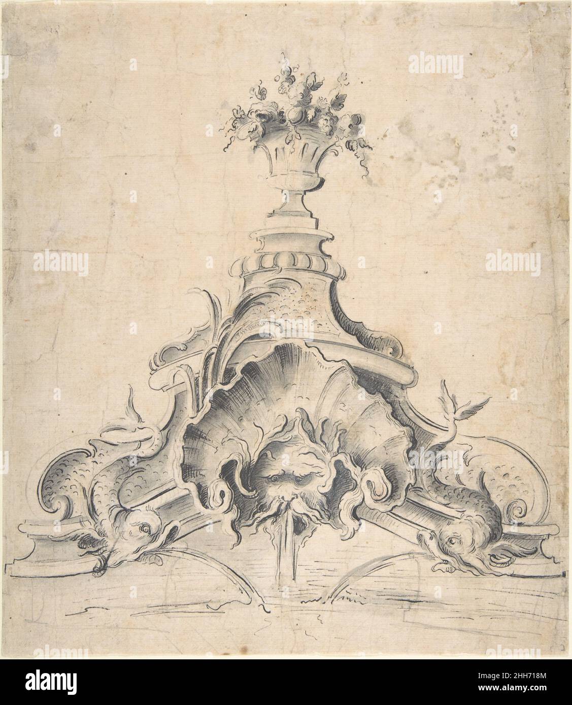 Design for a Fountain 18th century Anonymous, French, 18th century ...