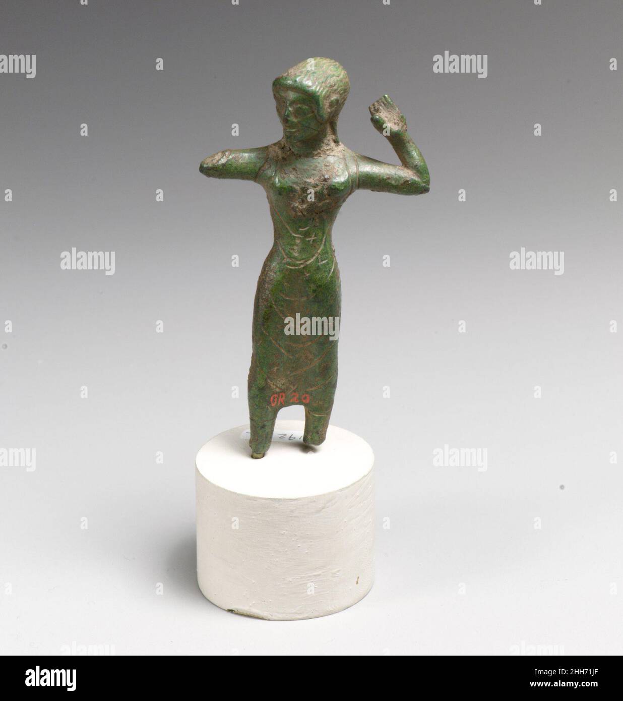 Statuette of a woman 6th century B.C. Etruscan Draped figure with ...