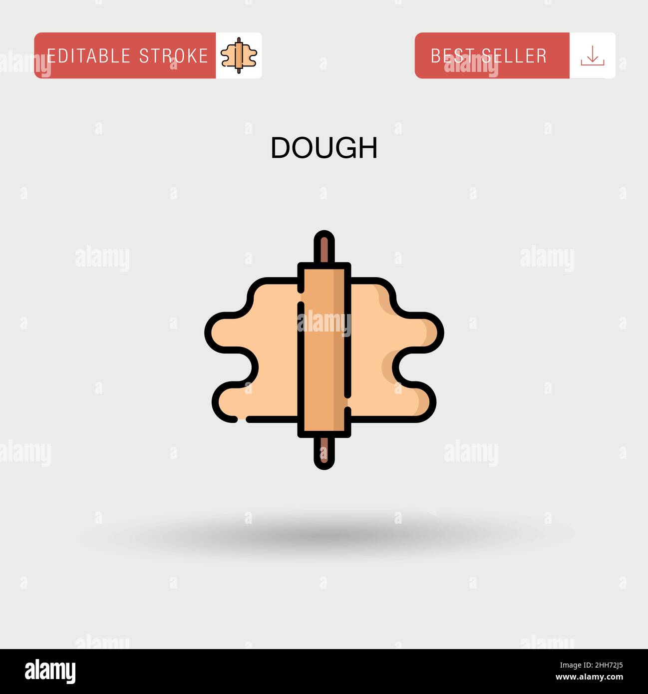Dough Simple vector icon Stock Vector Image & Art - Alamy