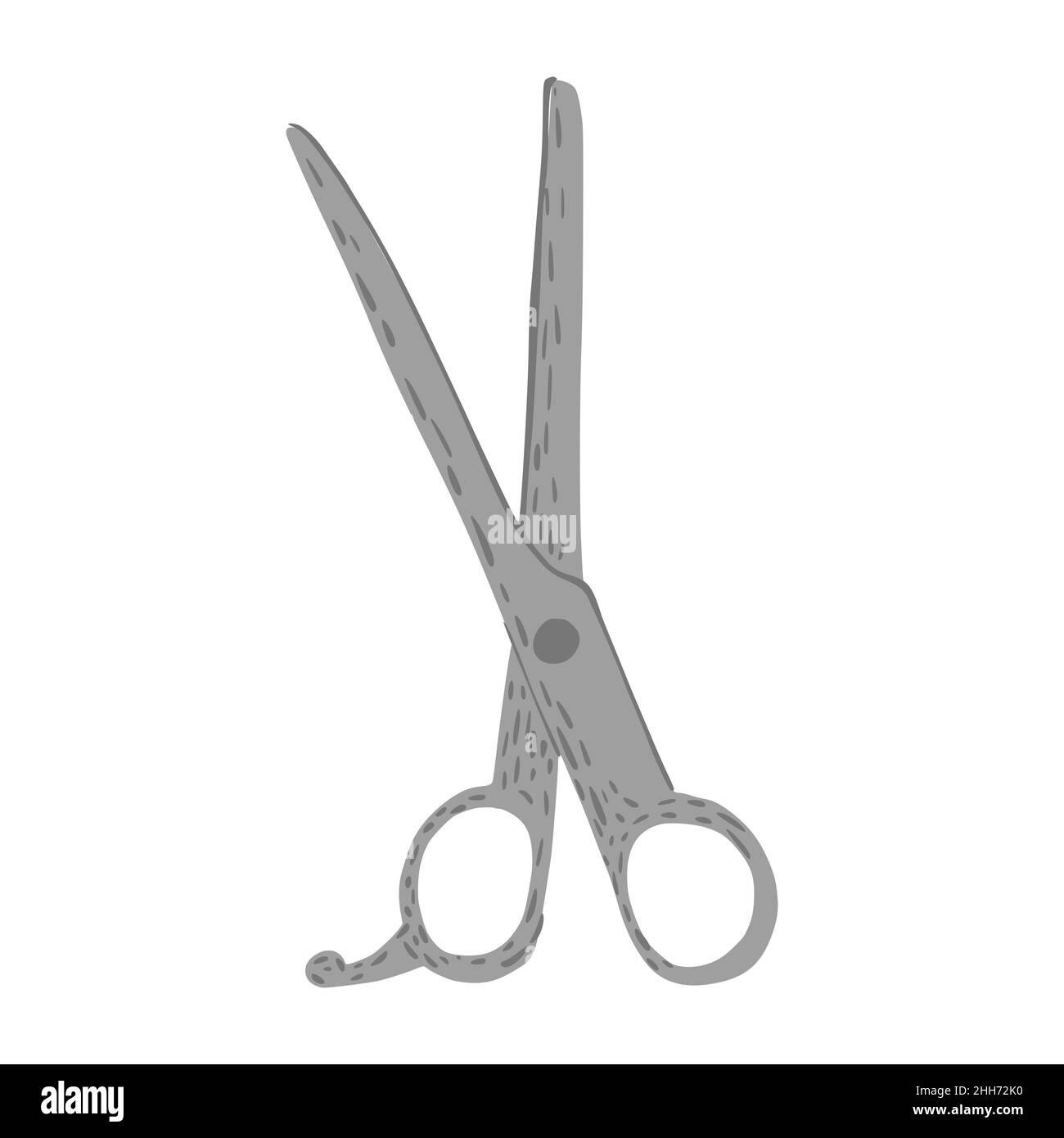 Scissors isolated on white background. Abstract equipment for haircut ...