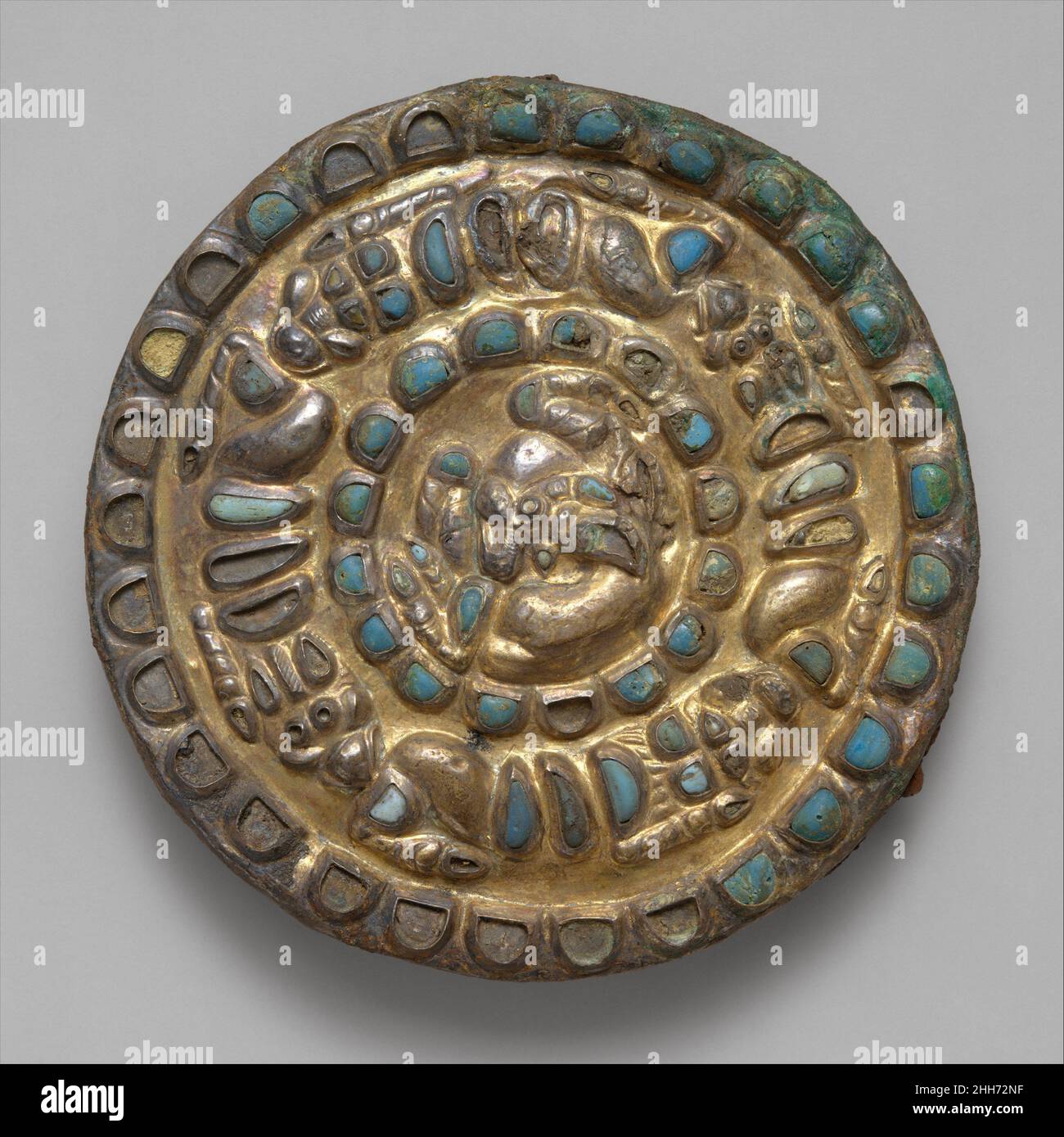 Roundel with a horned animal, lions, and griffins ca. 3rd–1st century B ...