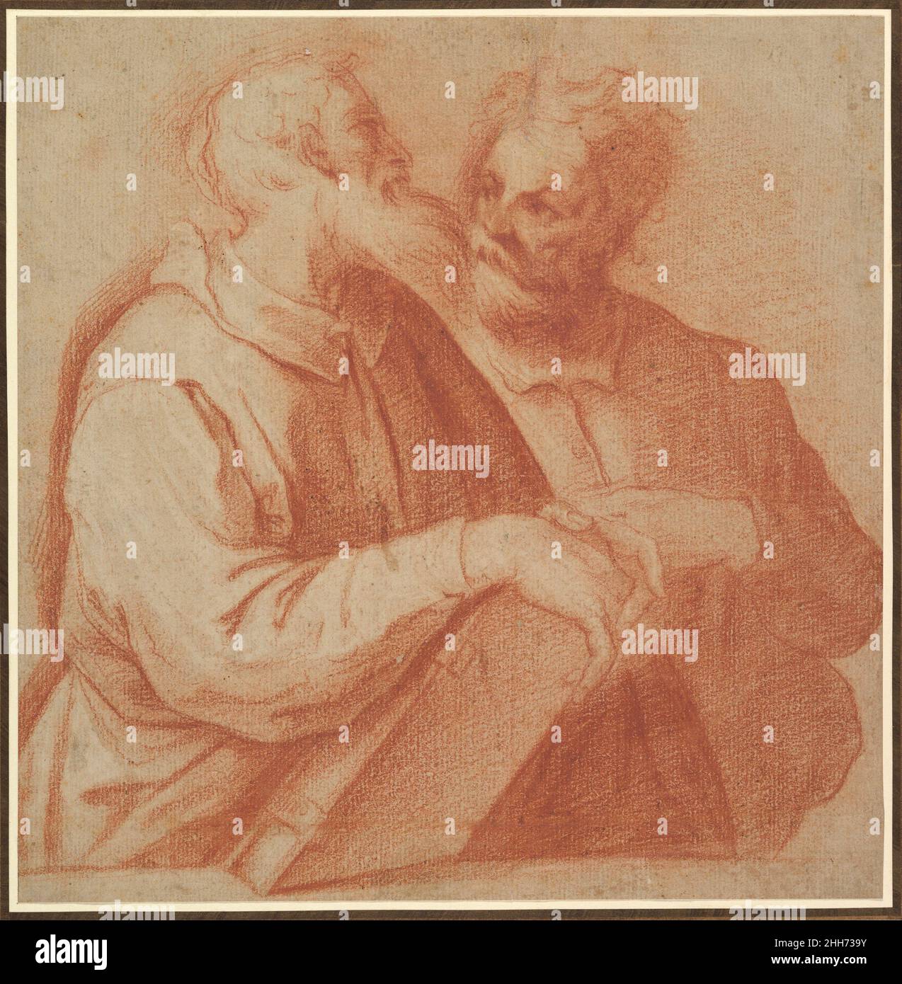 Two Male Figures in Half-Length Conversing late 16th century Anonymous ...
