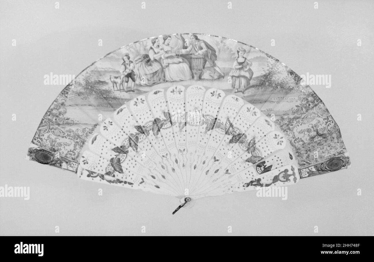 Fan mid-19th century French. Fan 209773 Stock Photo - Alamy