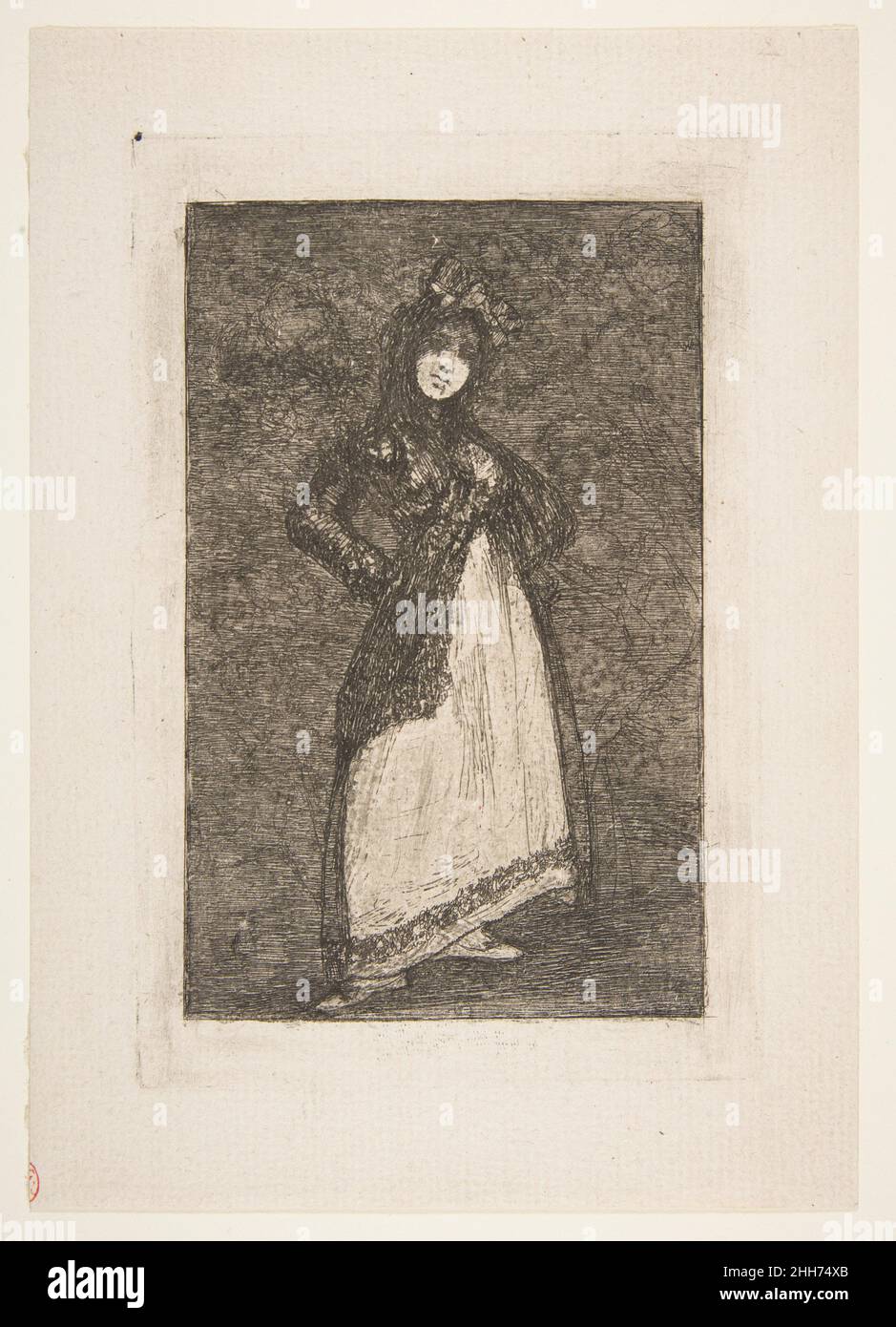 A Maja standing against a dark background 1859 Goya (Francisco de Goya ...