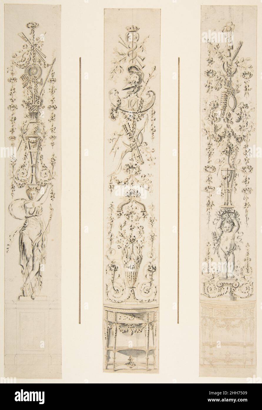 Three Designs for Panels of Arabesques late 18th century Anonymous ...
