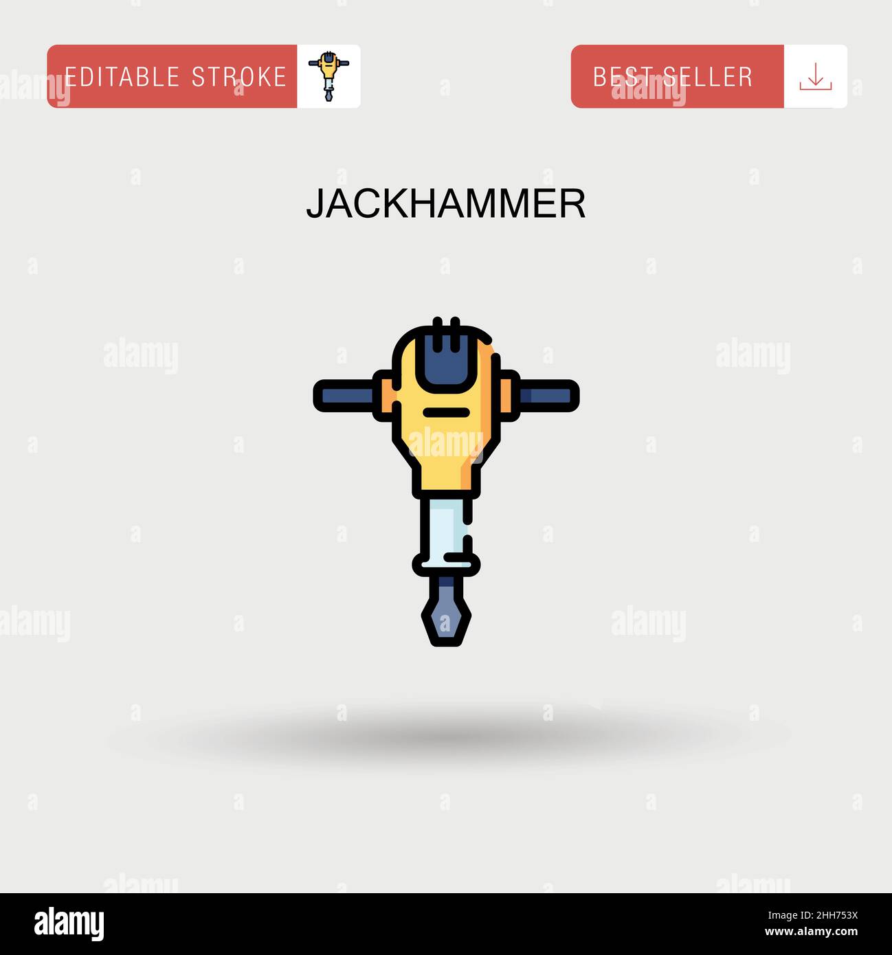 Jackhammer Simple vector icon Stock Vector Image & Art - Alamy