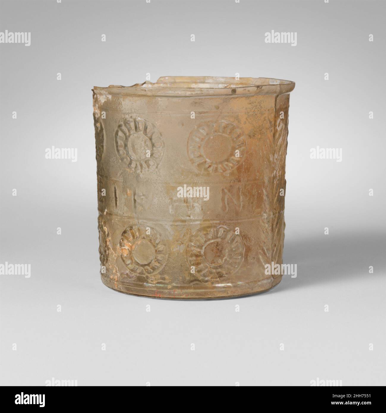 Glass beaker with inscription 1st half of 1st century A.D. Roman ...