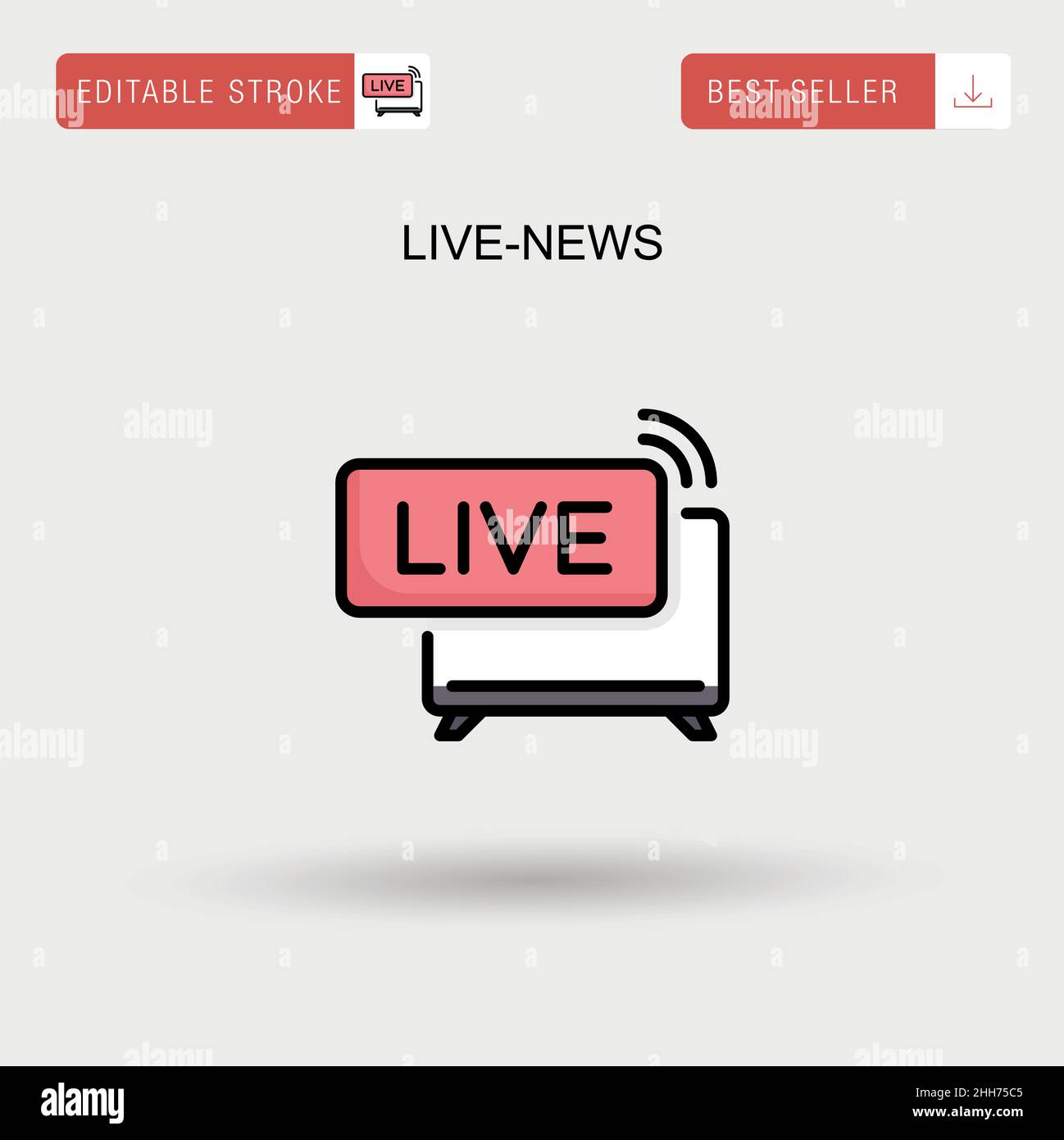 Tv channel live news Stock Vector Images - Alamy