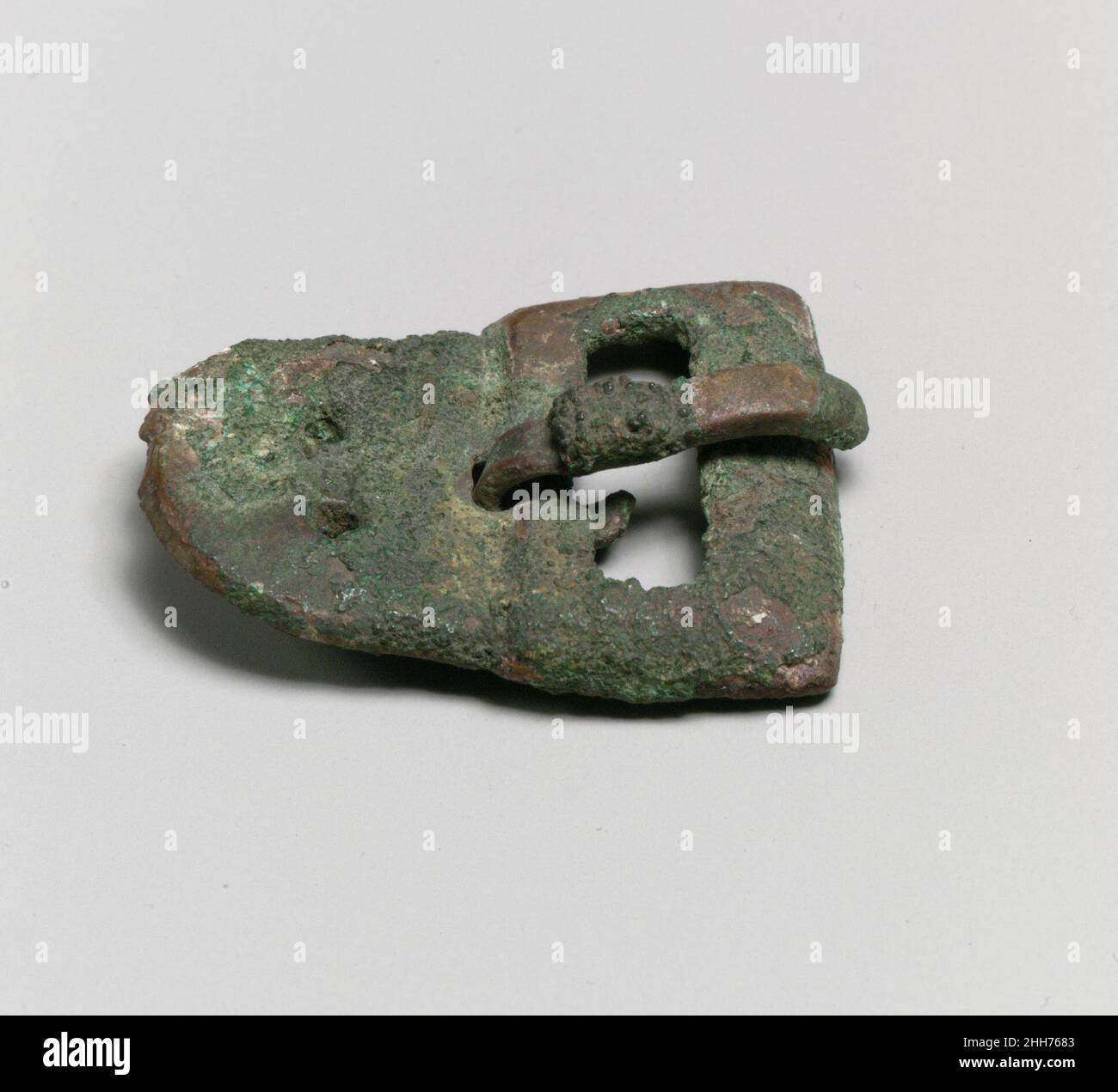 Buckle With broad, rectangular rim and rounded back attachment with two ...