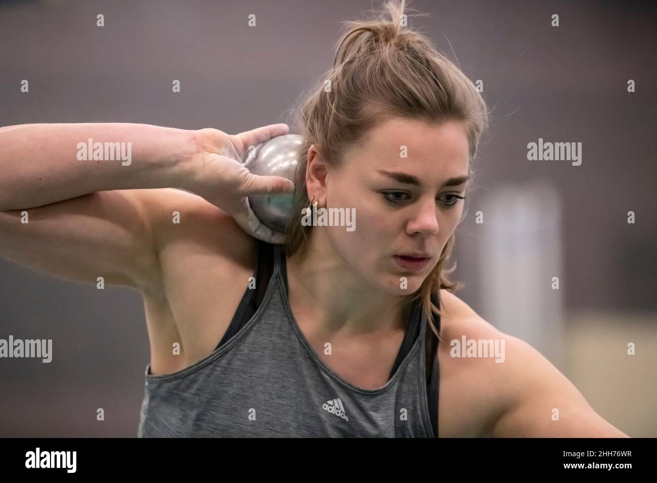 MANCHESTER - ENGLAND 23 JAN 22: Benthe Konig competing in the women’s ...