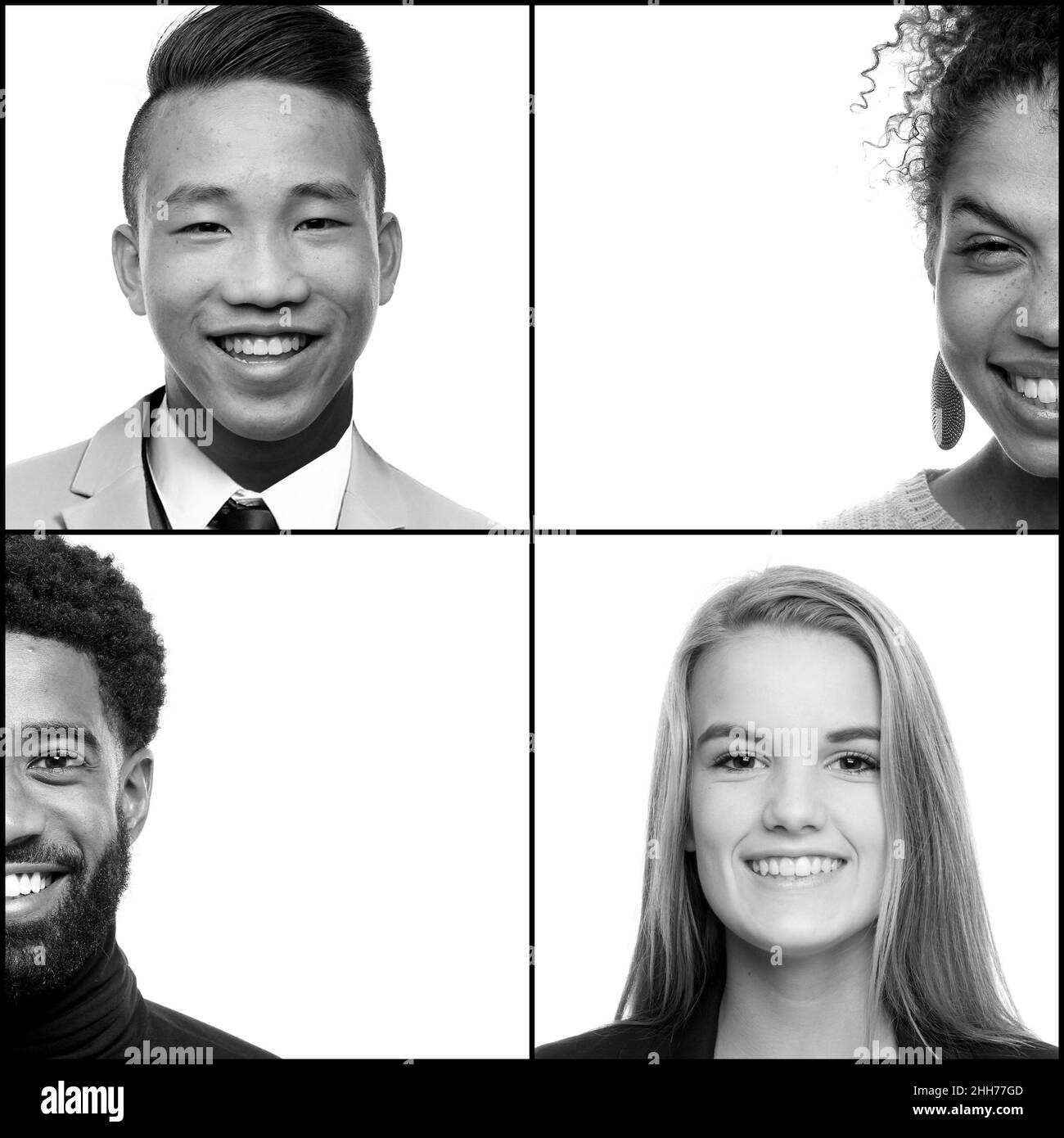 Group of people in a collage Stock Photo - Alamy