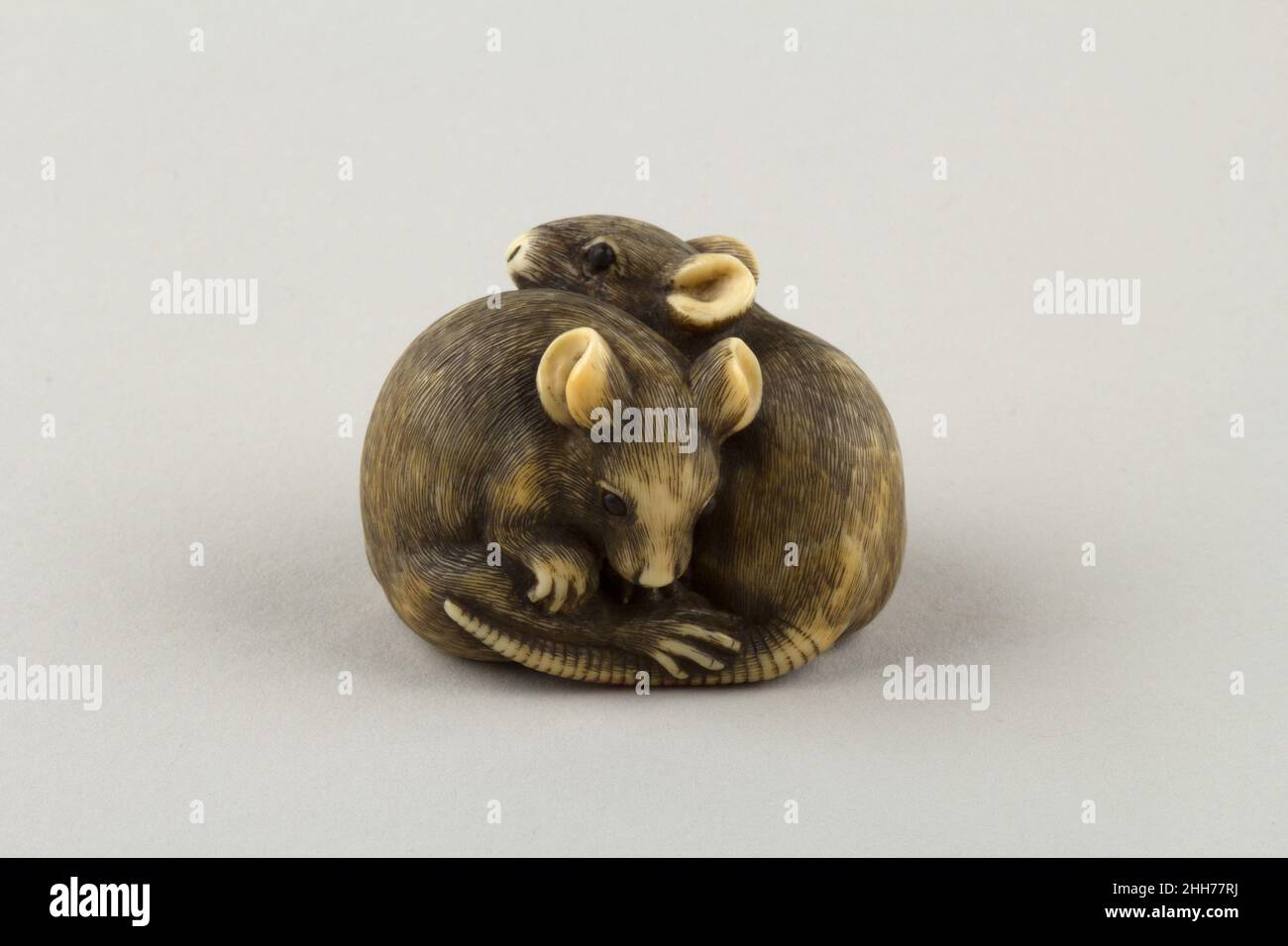 Netsuke of Two Rats early 19th century Okatori. Netsuke of Two Rats ...