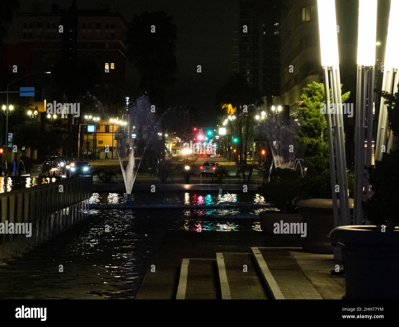 Long Beach street night shoot Stock Photo - Alamy