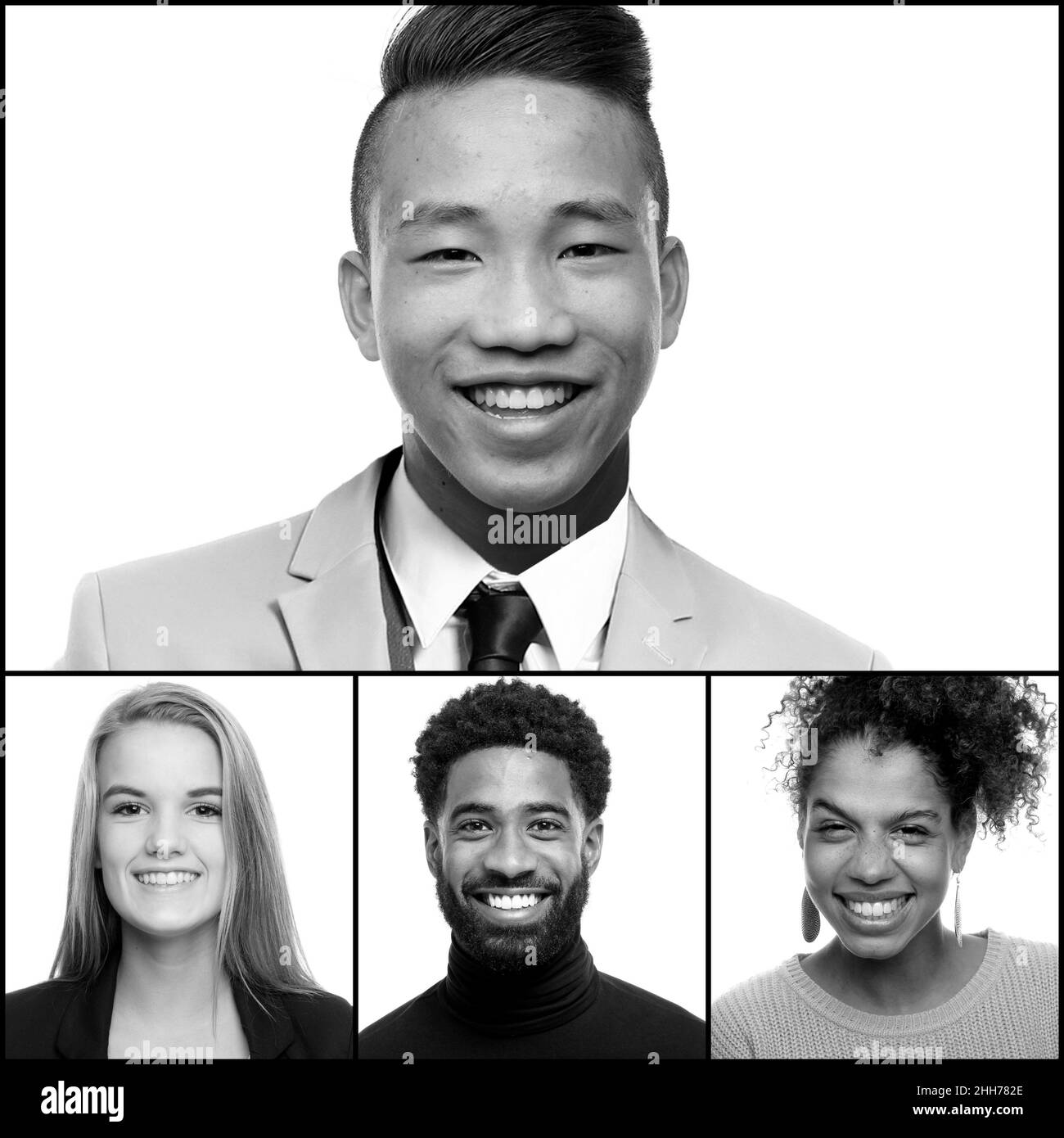 Group of people in a collage Stock Photo - Alamy