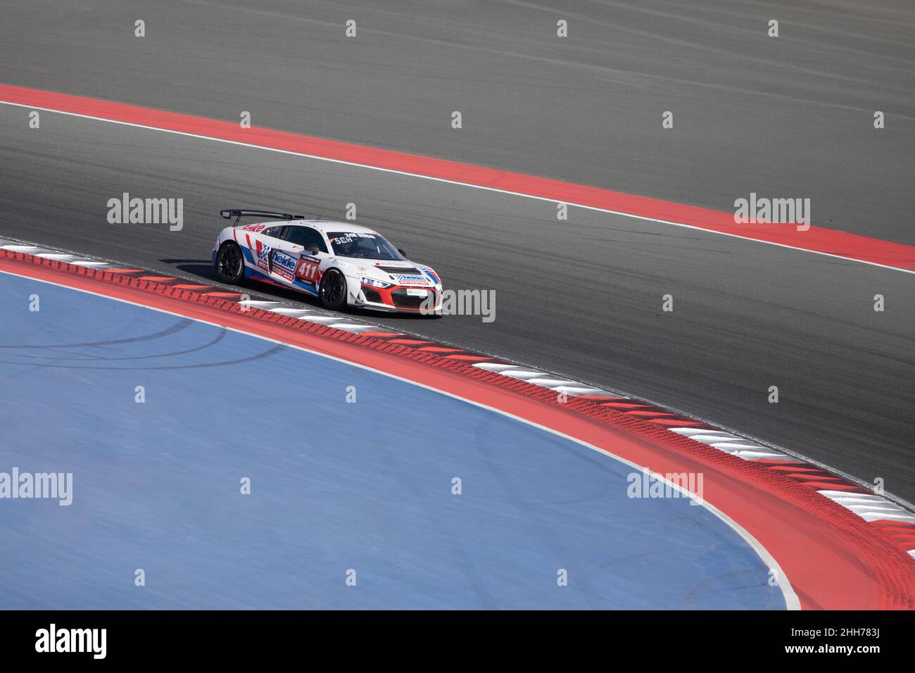 24h endurance car race on a tarmac track during a 24h race Stock Photo ...